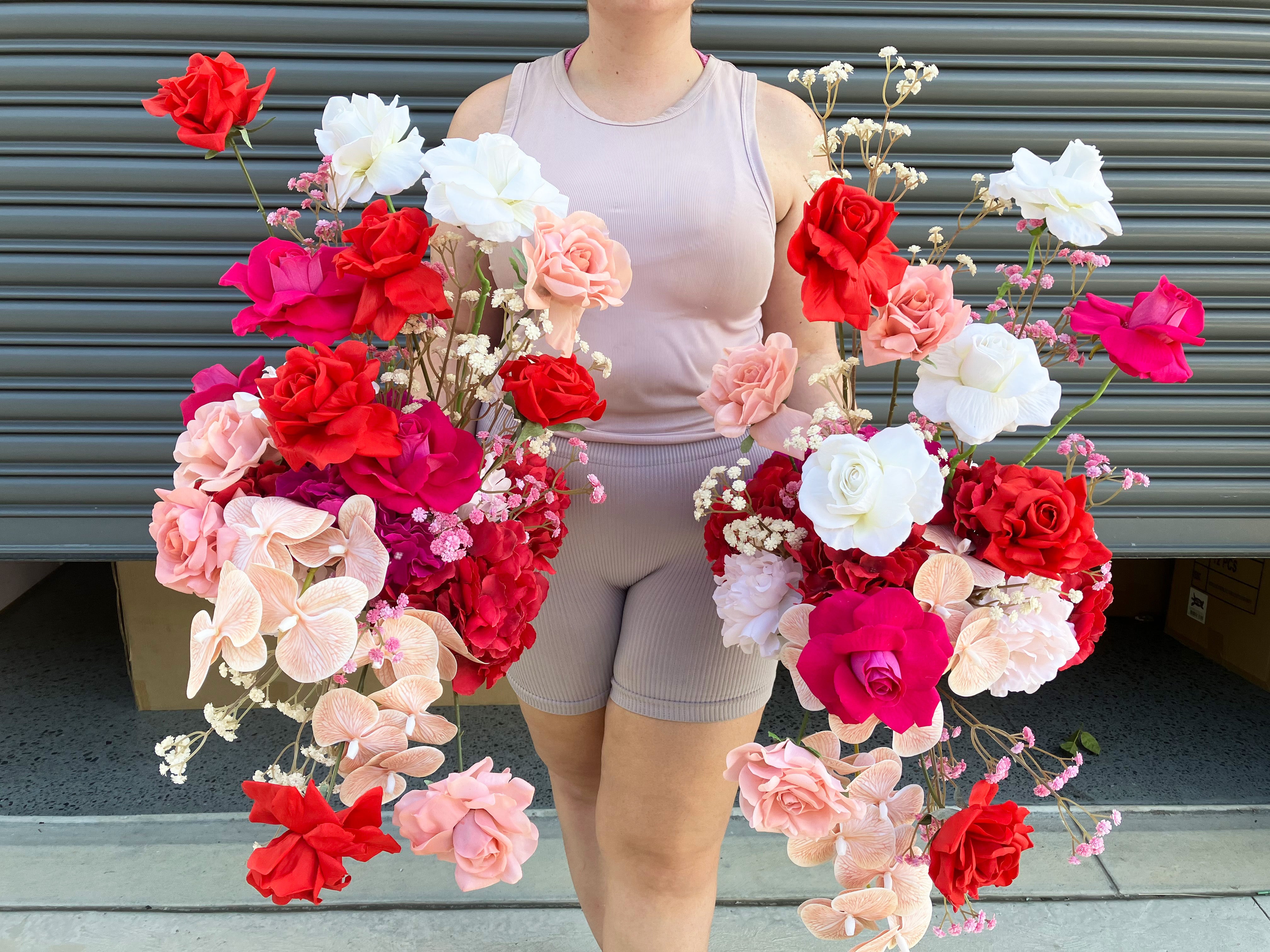 Artificial Real Touch Rose Fire Red – Wild Blooms