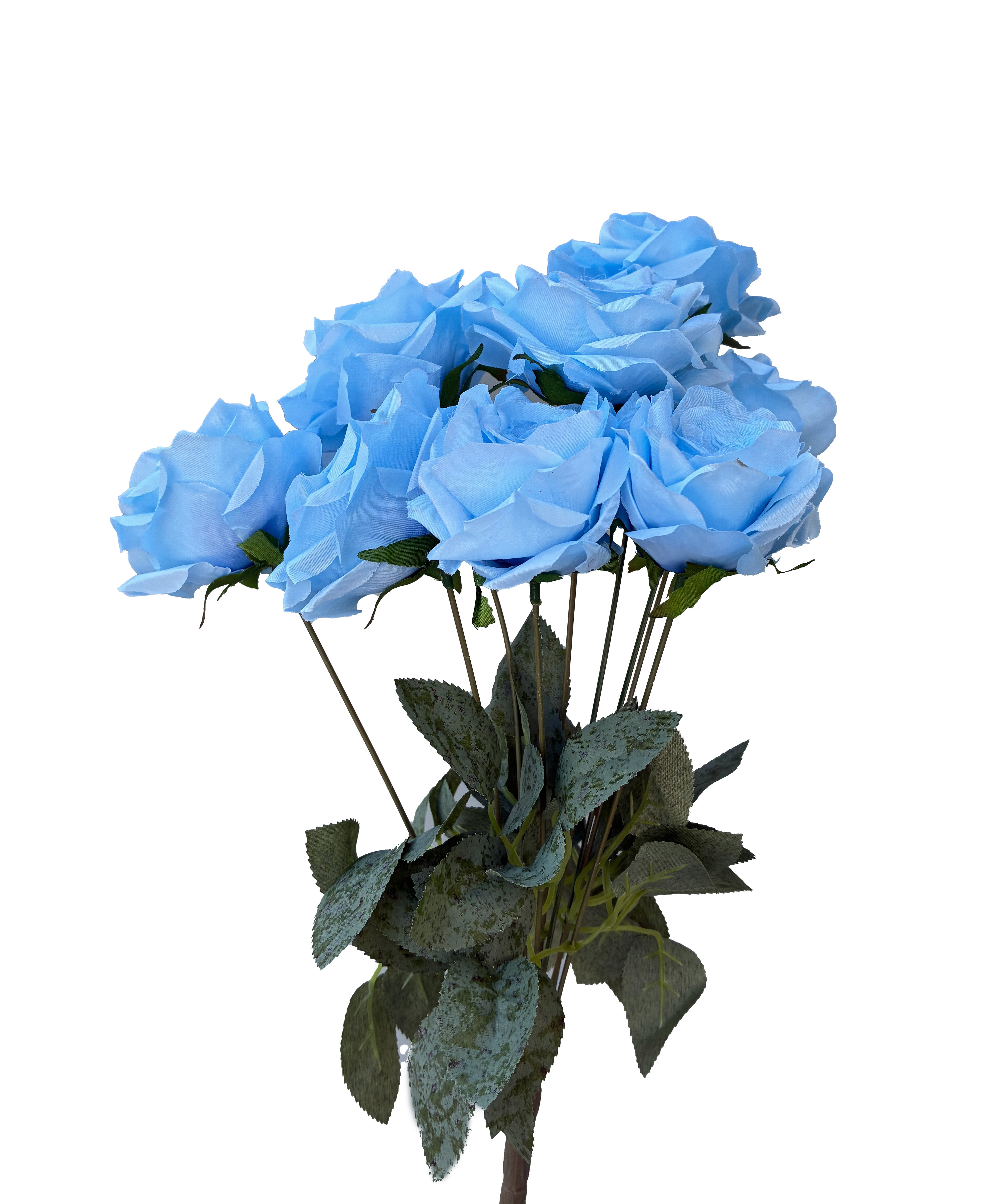 Artificial Rose Bunch Blue – Wild Blooms